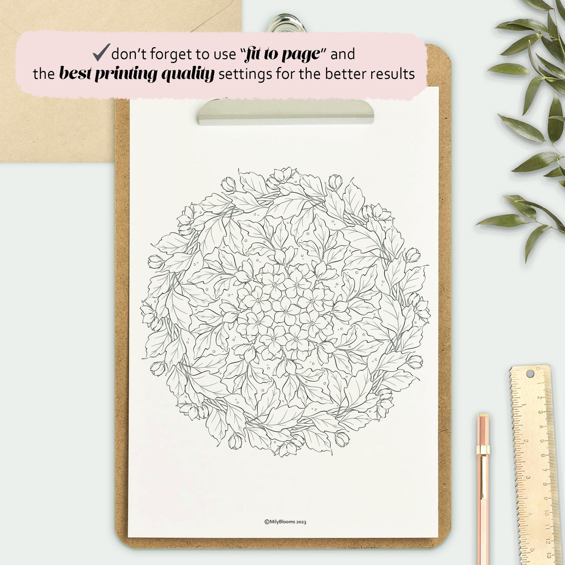 Floral Mandala Coloring Pages: Spring Flowers, Detailed Botanical Art ...