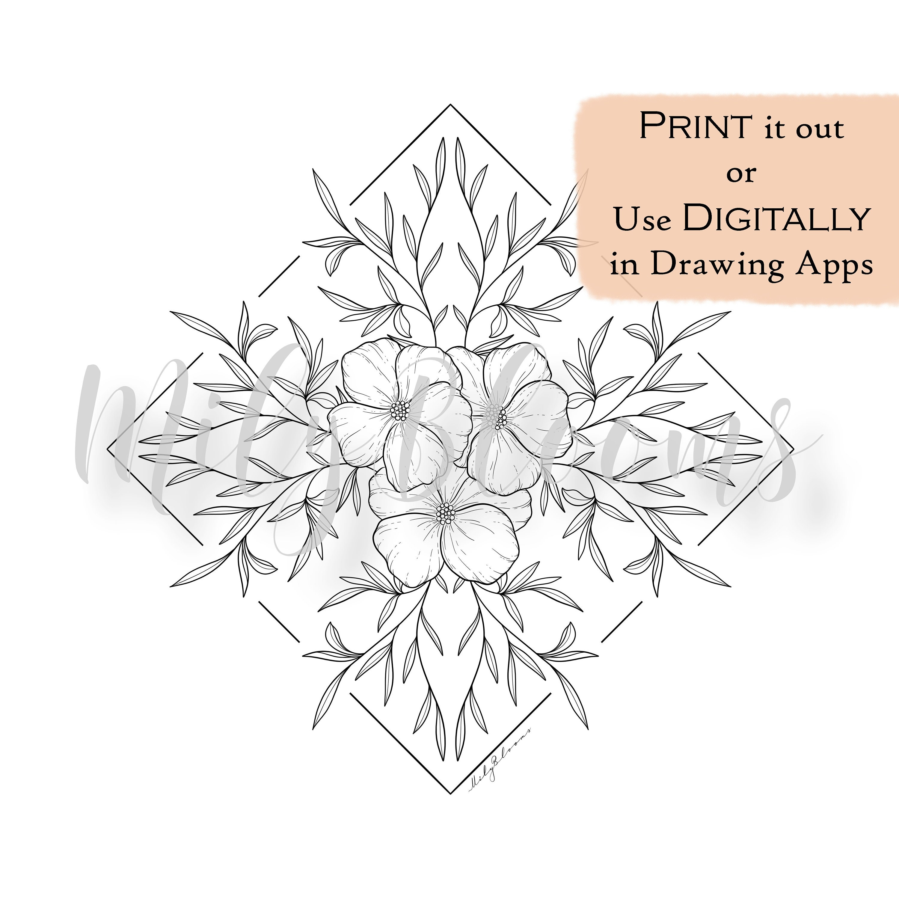 Rhombus Coloring Page