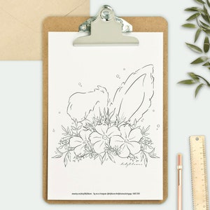 PRINTABLE and DIGITAL Easter Coloring Page Bundle for Adults, Floral ...