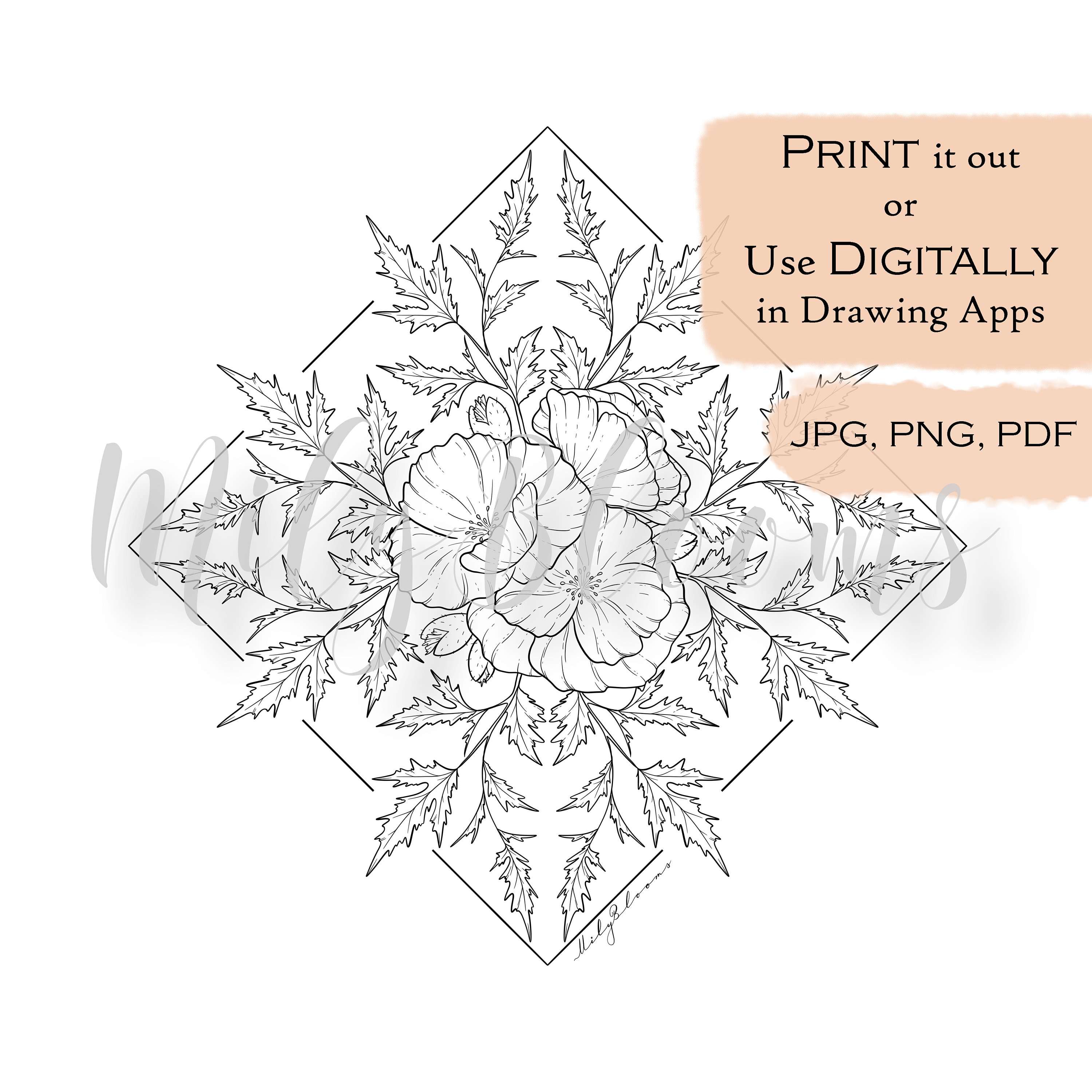 Rhombus Coloring Pages