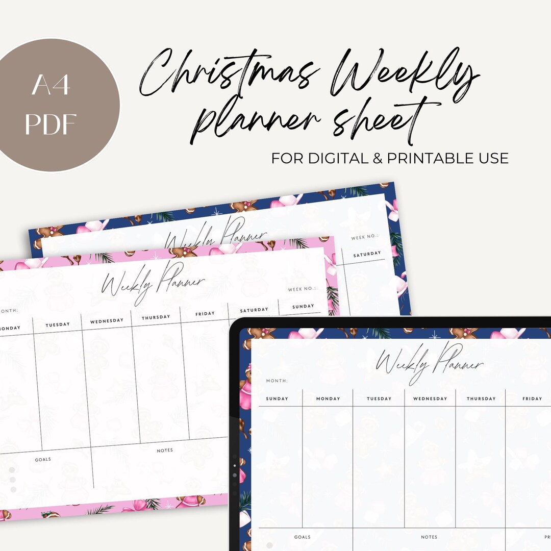 Christmas Weekly Planner: Printable To-do List (PDF) - Etsy