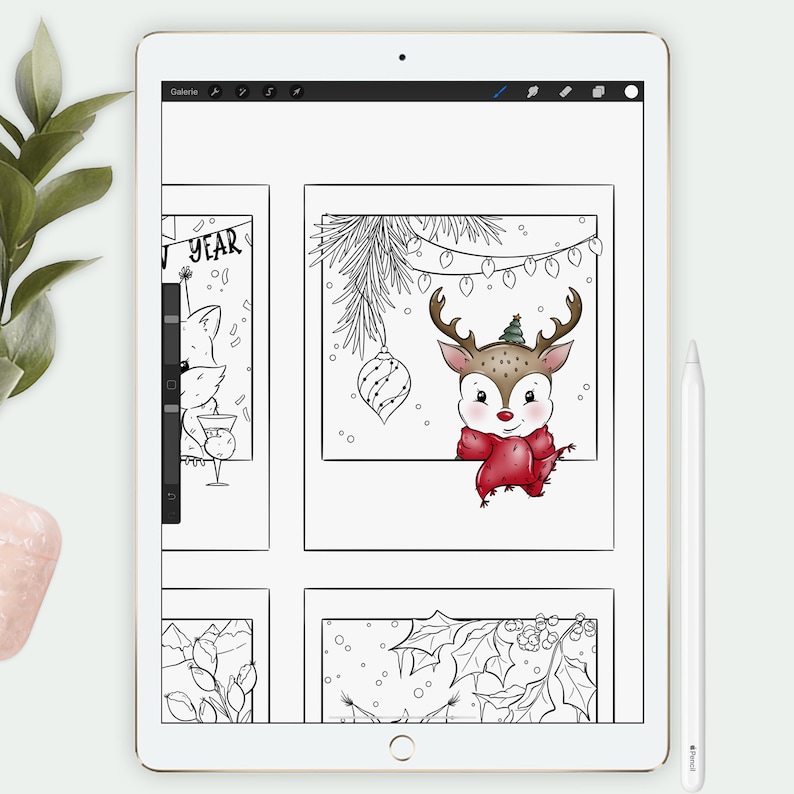 PRINTABLE and DIGITAL Coloring Page for Adults Winter - Etsy