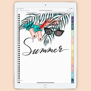 Digital Tropical-summer-sticker Pack Planner Stickers - Etsy