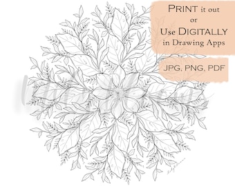 10 Hand Drawn Spring Mandala Coloring Pages Printable PDF - Etsy