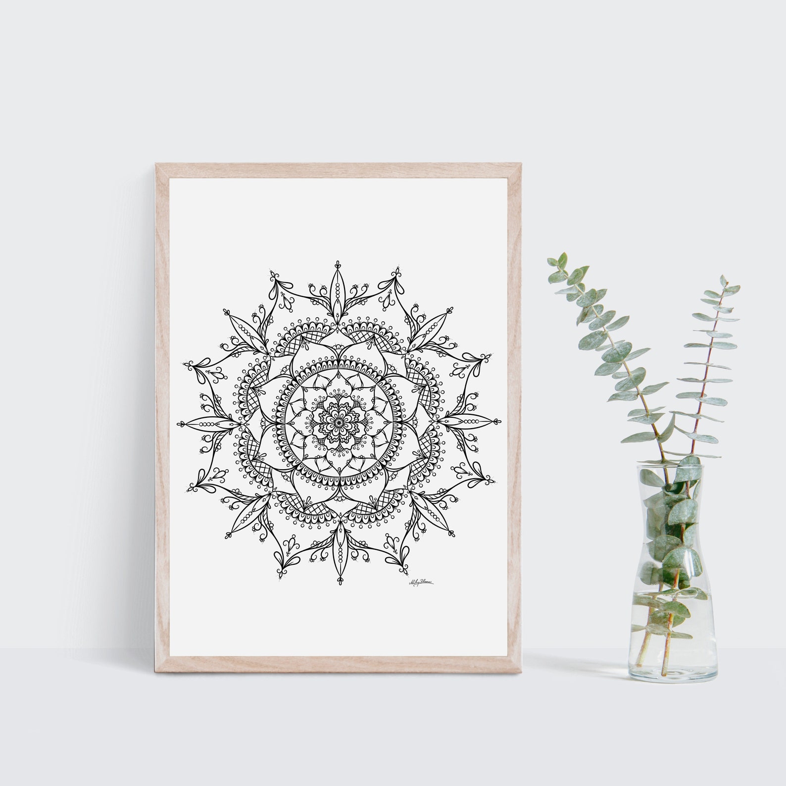 PRINTABLE & DIGITAL Adults Coloring Page Mandala Digistamp - Etsy