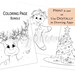 PRINTABLE and DIGITAL Coloring Page for Adults, Winter Landscape, Cute ...