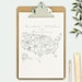 PRINTABLE and DIGITAL Adults Coloring Page Floral USA Map - Etsy