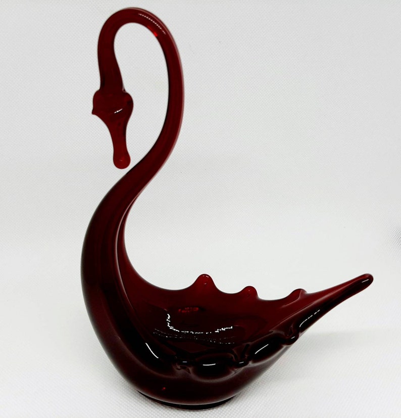 Gorgeous Vintage Whitefriars Ruby Red Art Glass Swan, - Etsy UK