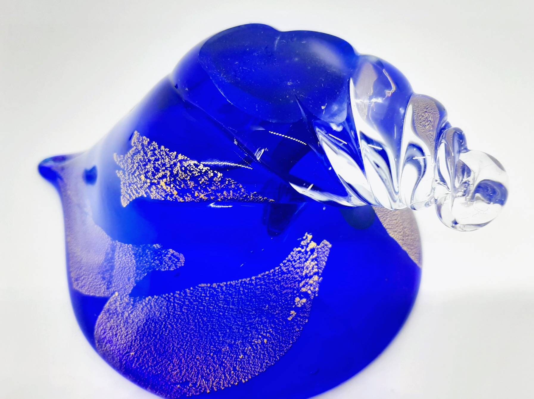 Beautiful Vintage Maltese Mtarfa Art Glass Blue Art Glass Shell Bowl ...