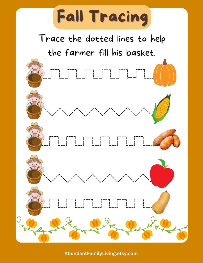 Fall Activity Packet for Young Children (digital Download) - Etsy
