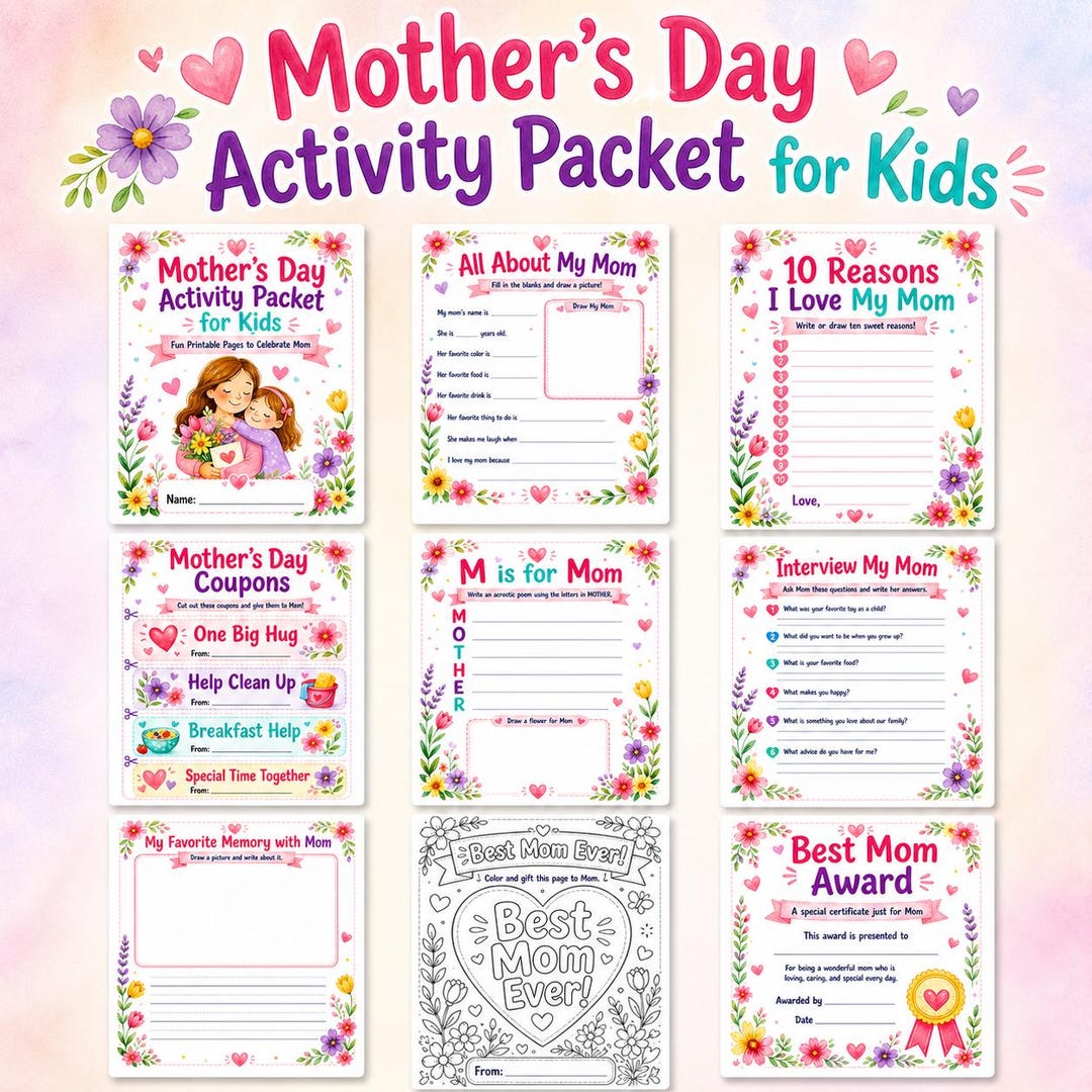 Mother’s Day Keepsake Printables for Kids | Mom Interview, Coupons ...
