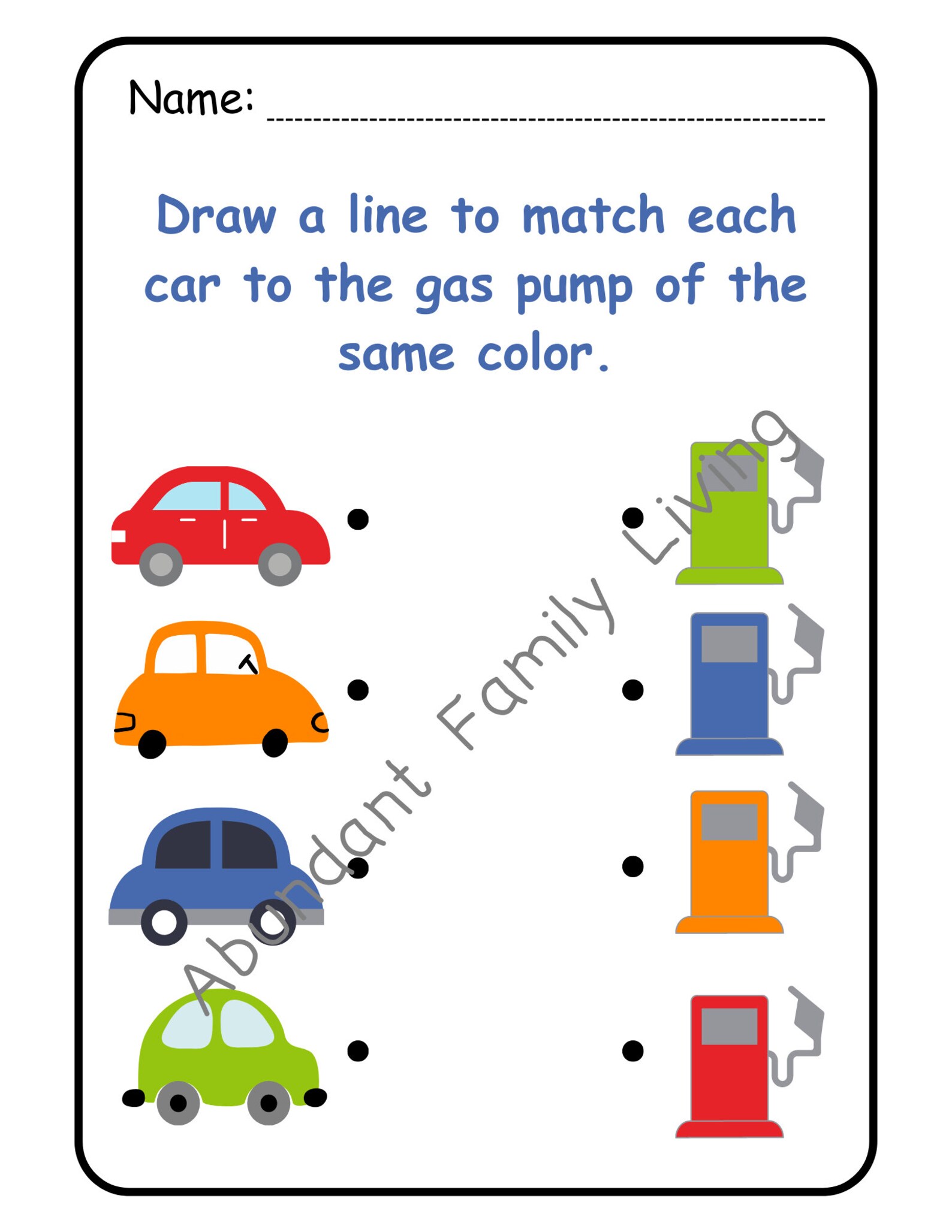 Color Matching Worksheets, Early Childhood Education, Homeschool ...