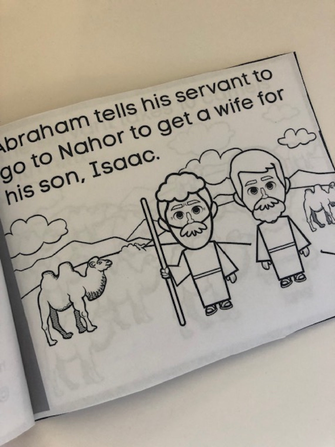 Isaac Gets a Wife Coloring Book for Young Children, Old Testament Bible ...