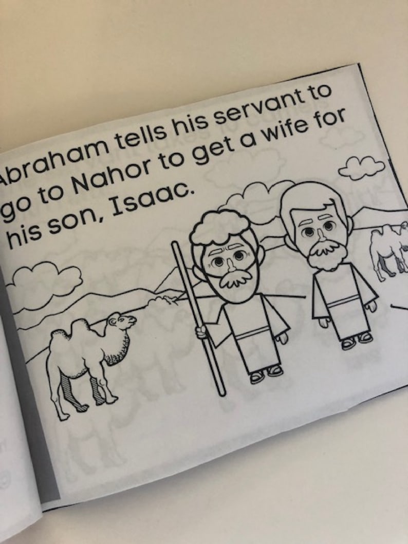 Isaac and Rebekah Bible Story Coloring Book (digital Download) - Etsy
