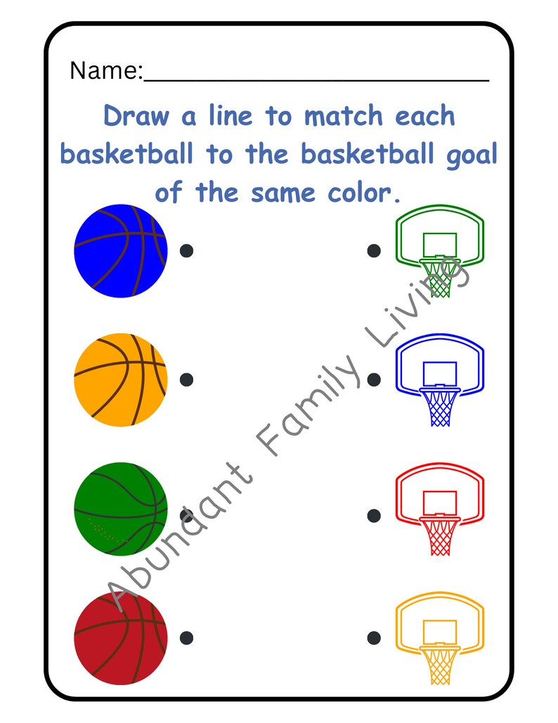 Color Matching Worksheets, Early Childhood Education, Homeschool ...