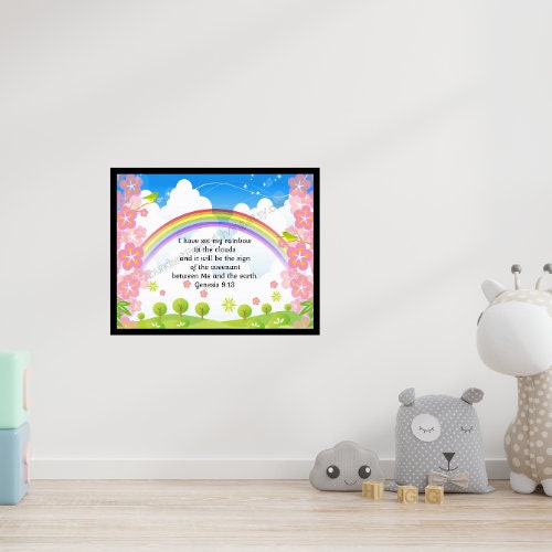 Rainbow Scripture Print, Genesis 9:13, God's Promise (JPEG File) - Etsy