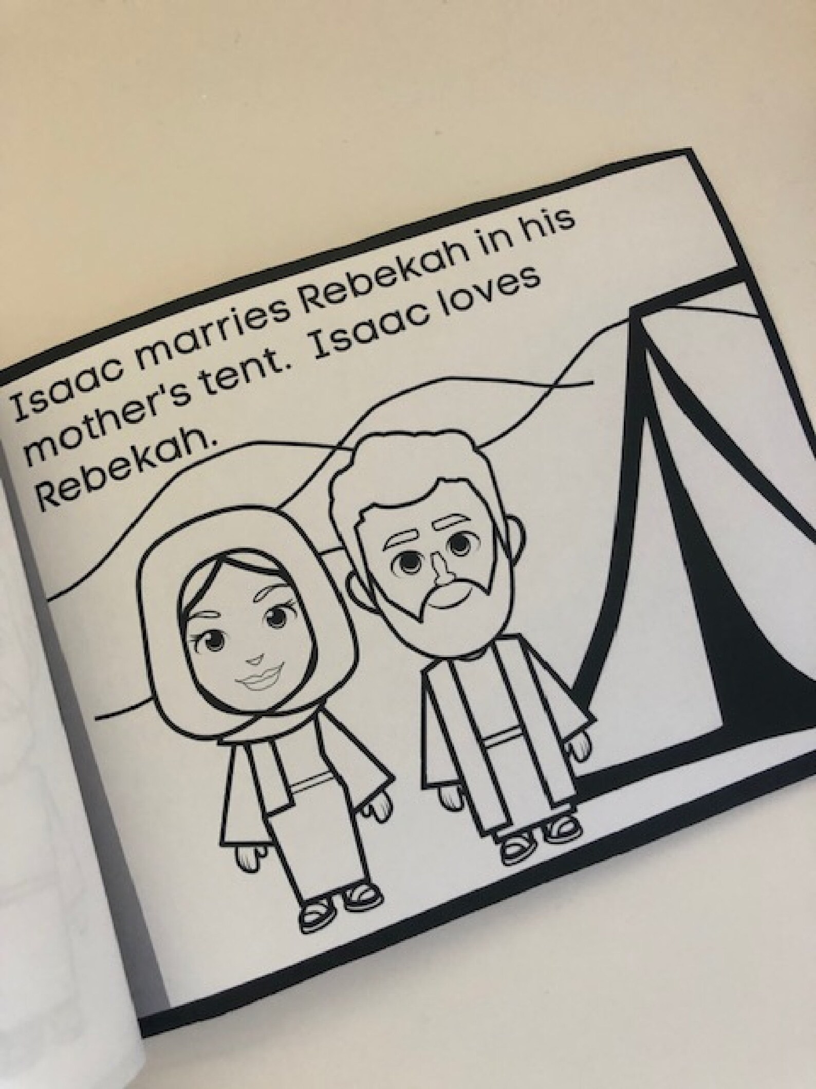 Isaac Gets a Wife Coloring Book for Young Children, Old Testament Bible ...