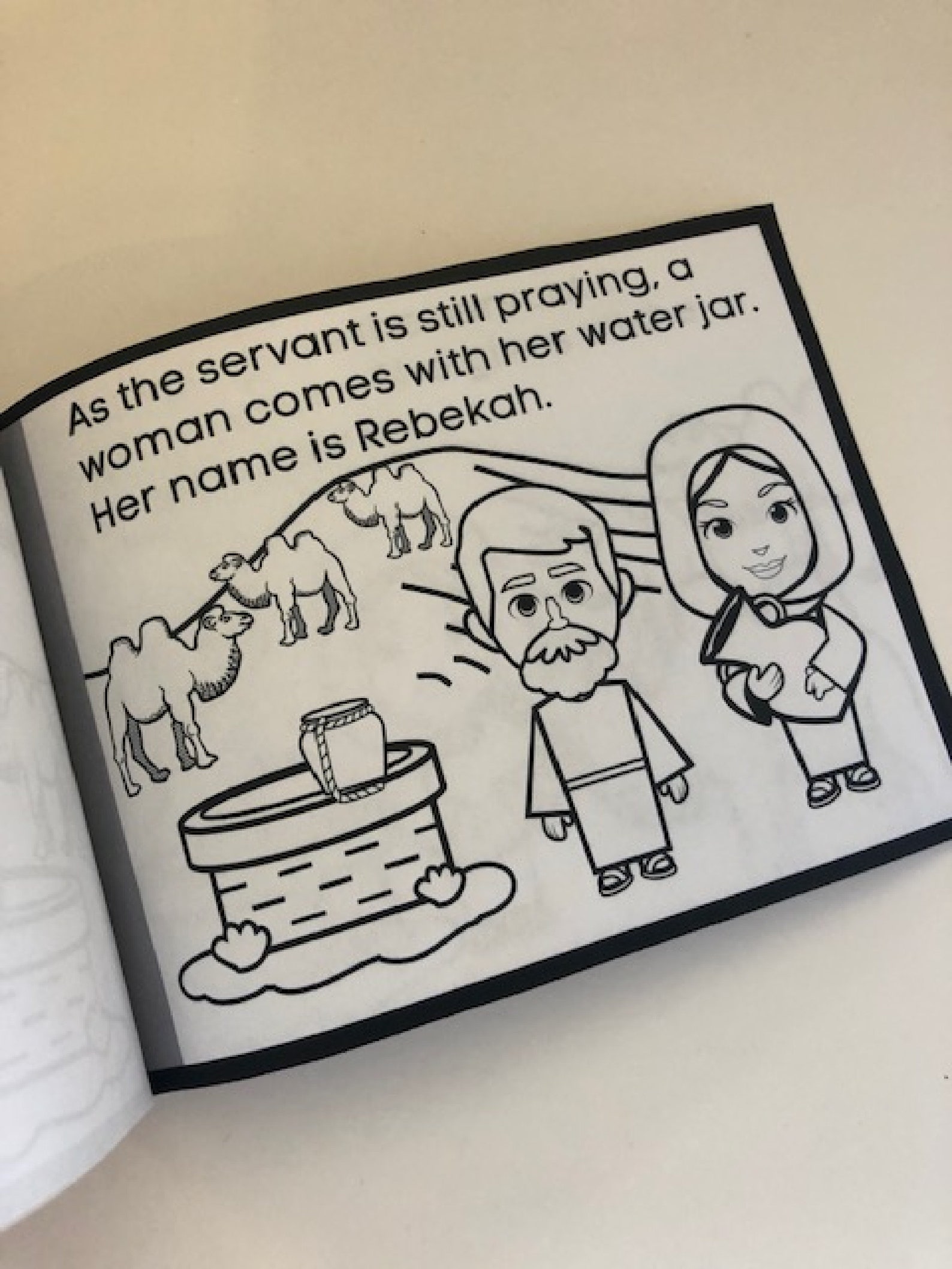 Isaac Gets a Wife Coloring Book for Young Children, Old Testament Bible ...