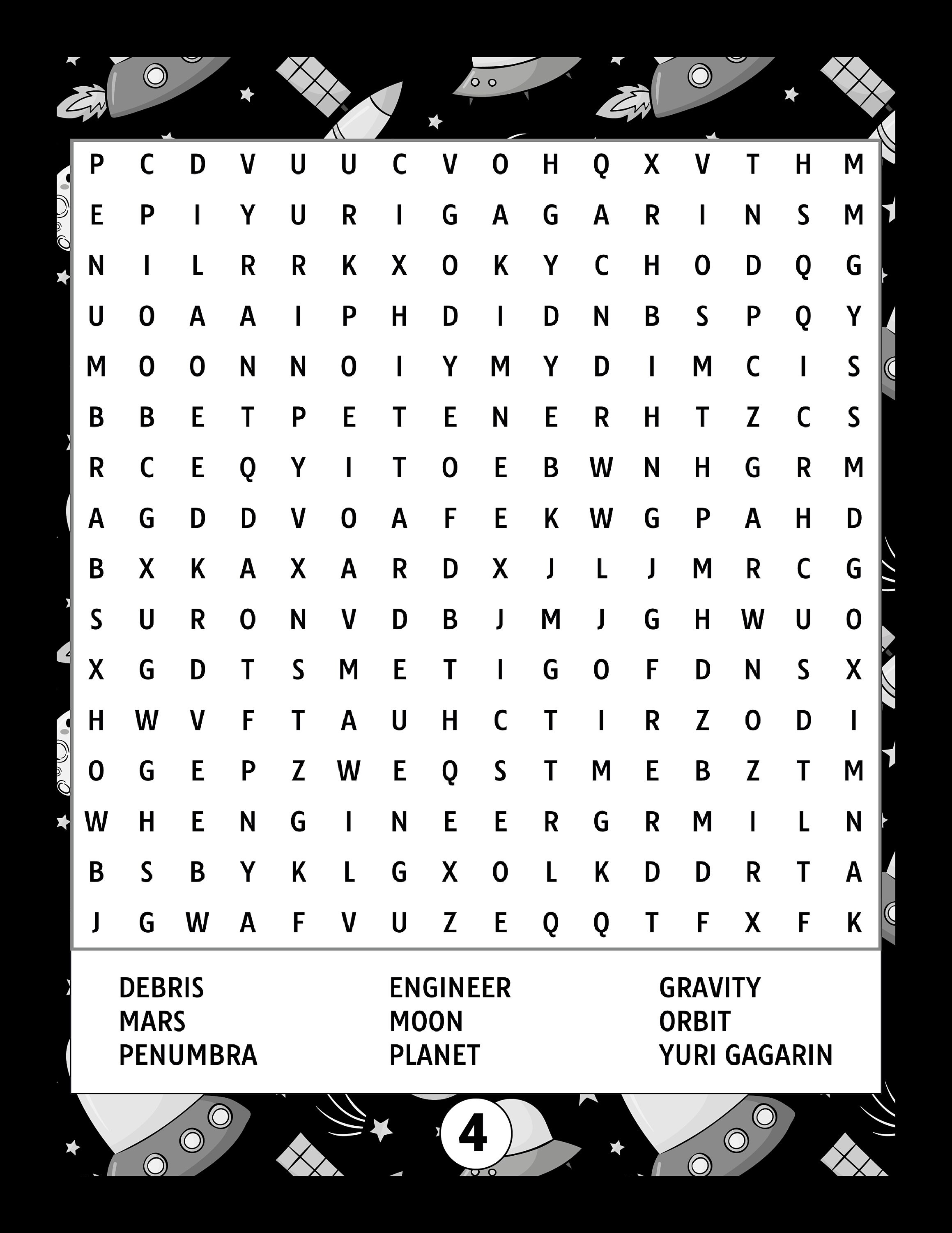 Space Word Search Bundle, 15 Fun & Challenging Puzzles With Solutions ...