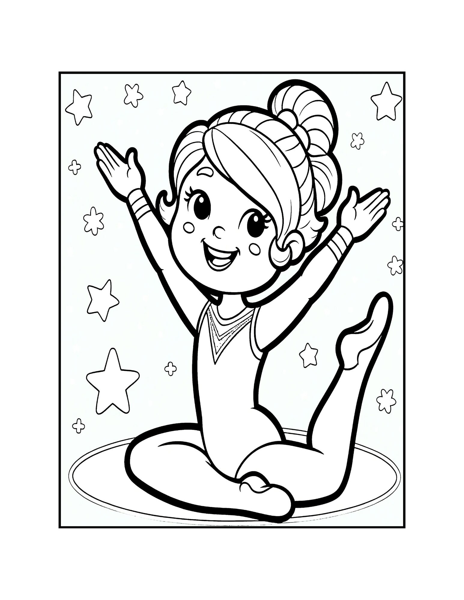 Gymnastics Coloring Book for Kids, 34 Coloring Pages to Celebrate ...