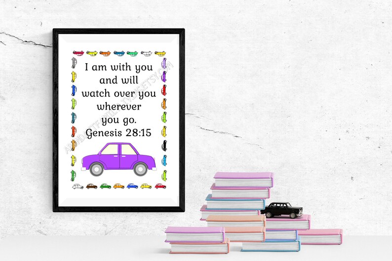 Automobile Printable Car Scripture Print for Kids Genesis - Etsy