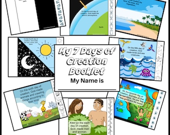 Gods 7 Days Creation Sunday School Craft Bible Story - Etsy