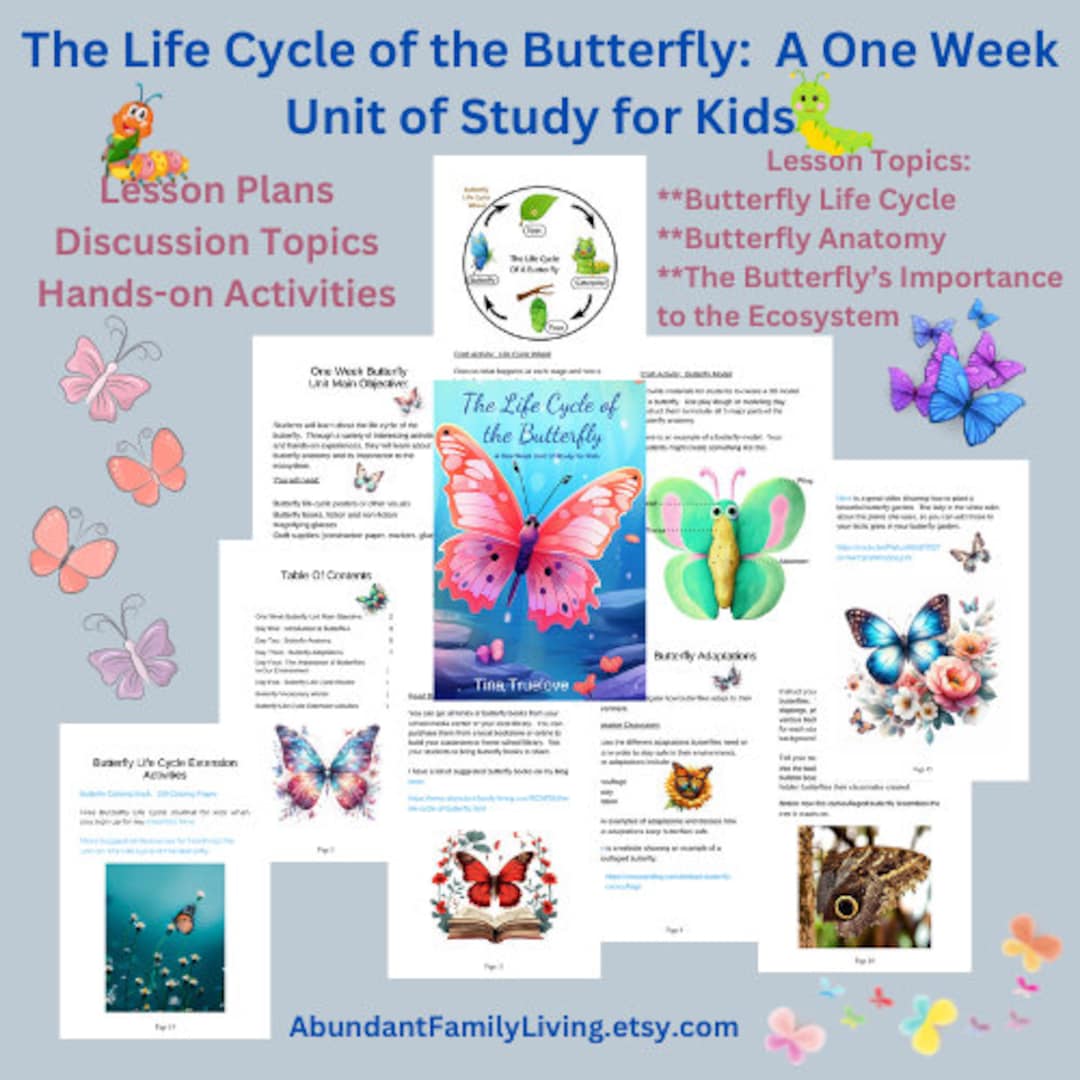 The Life Cycle of the Butterfly, Week-long Lesson Plan, Butterfly ...