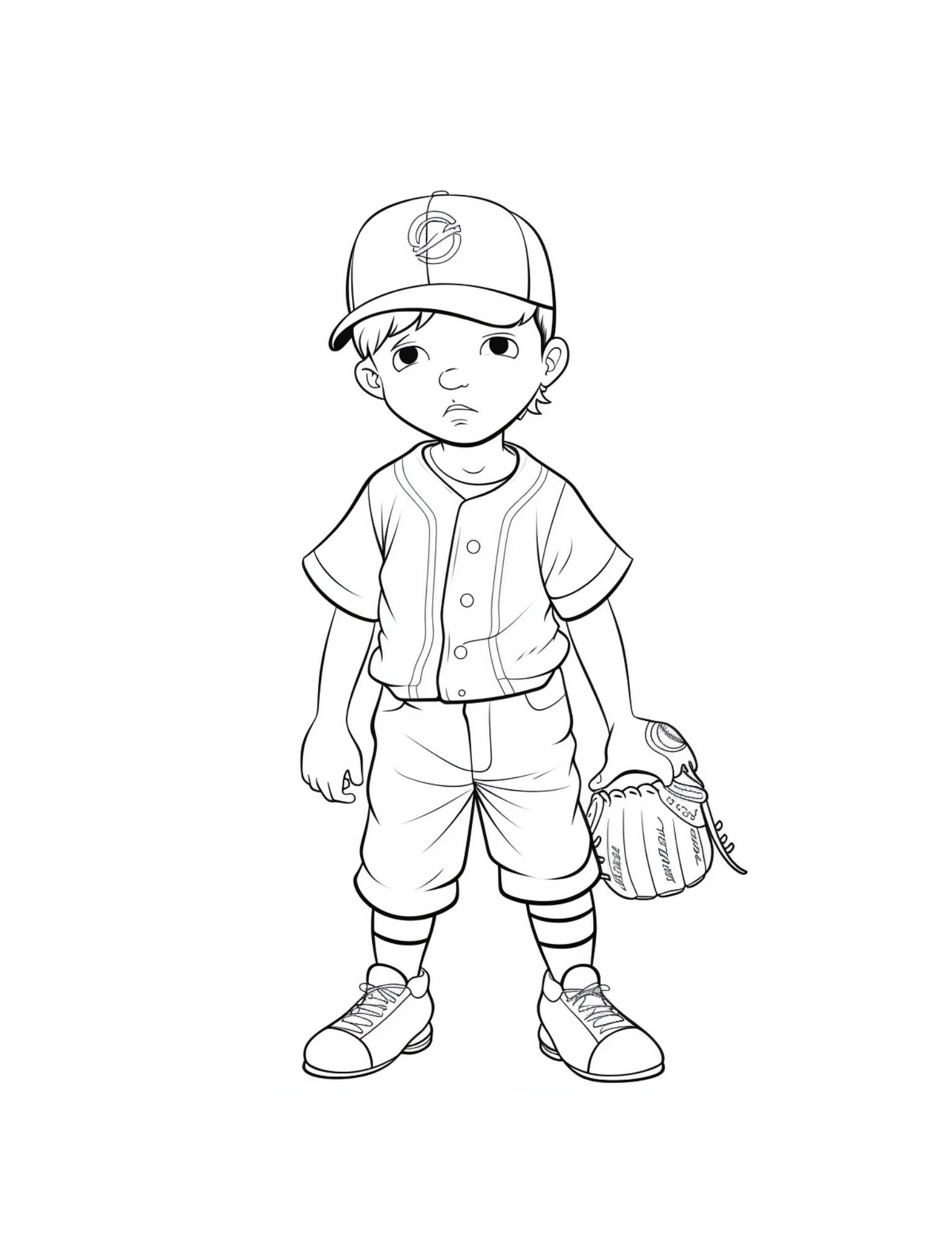 Baseball Coloring Pages for Kids, Printable Sports Activity Sheets, 36 ...