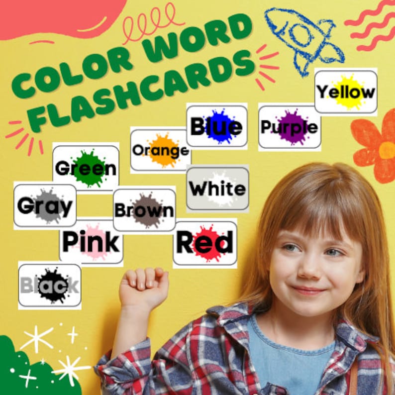 Color Word Flashcards, Teaching Colors, Learning Colors, Education ...