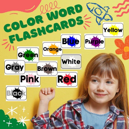 Color Word Flashcards, Teaching Colors, Learning Colors, Education ...