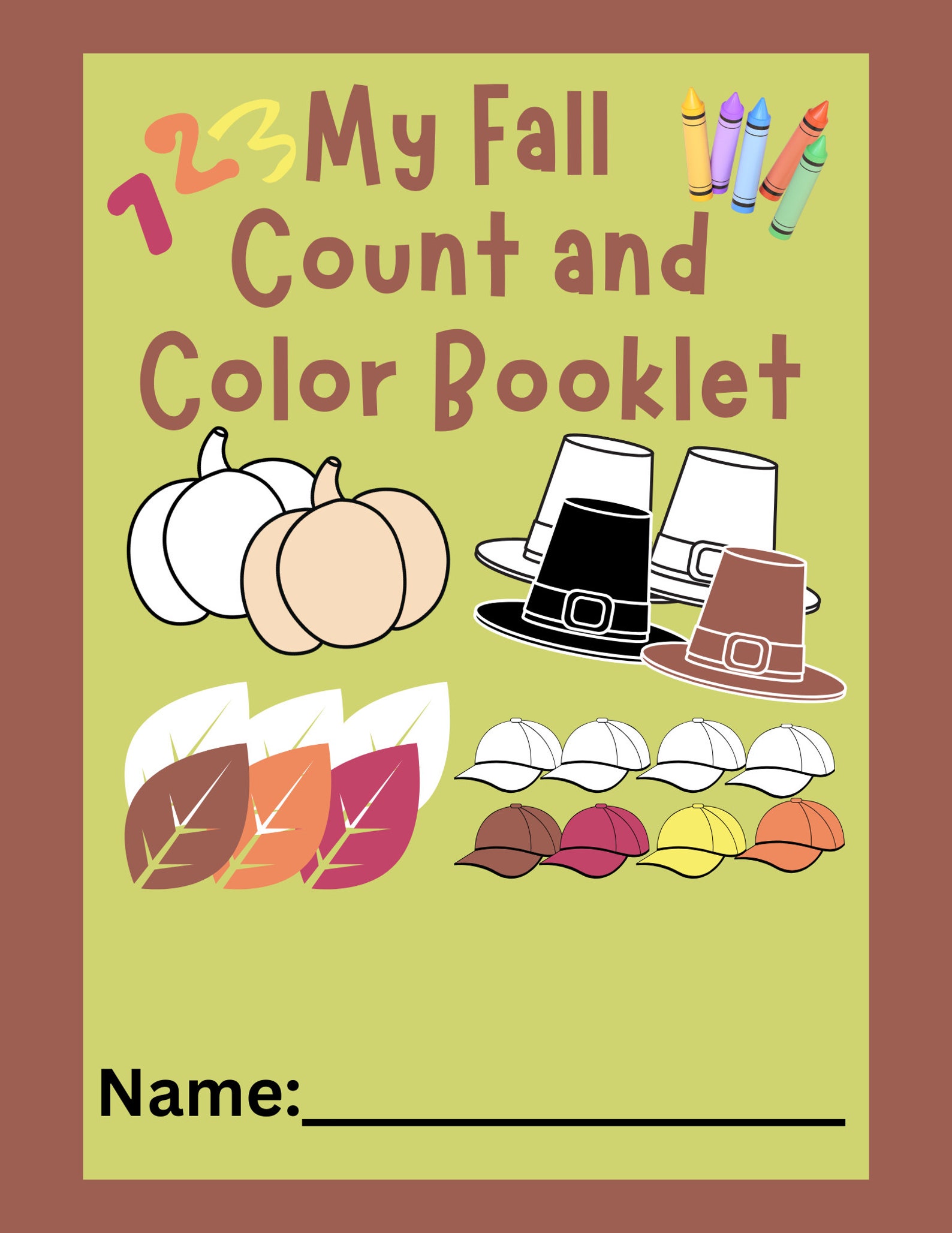 Fall Count and Color Educational Packet, Fall Count and Color Booklet ...