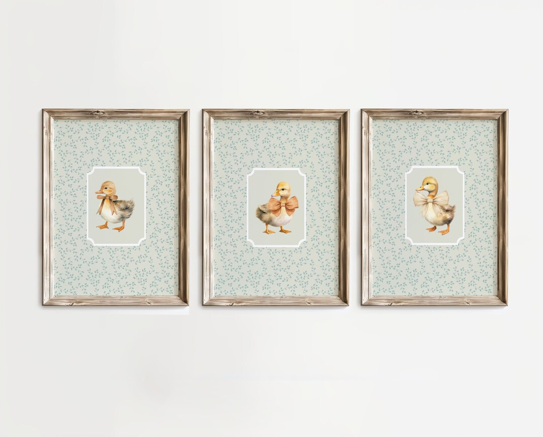 Green Duckling With Bow Nursery Wall Art, Southern Duckling Nursery ...