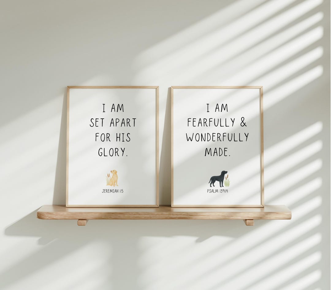 DIGITAL DOWNLOAD Dog Bible Verse Prints, Labrador Retriever Art ...