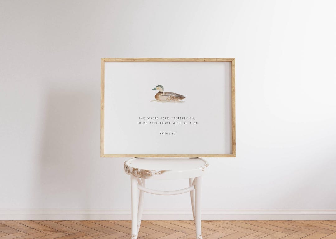 DIGITAL DOWNLOAD Duck Bible Verse, Mallard Nursery, Matthew Scripture ...