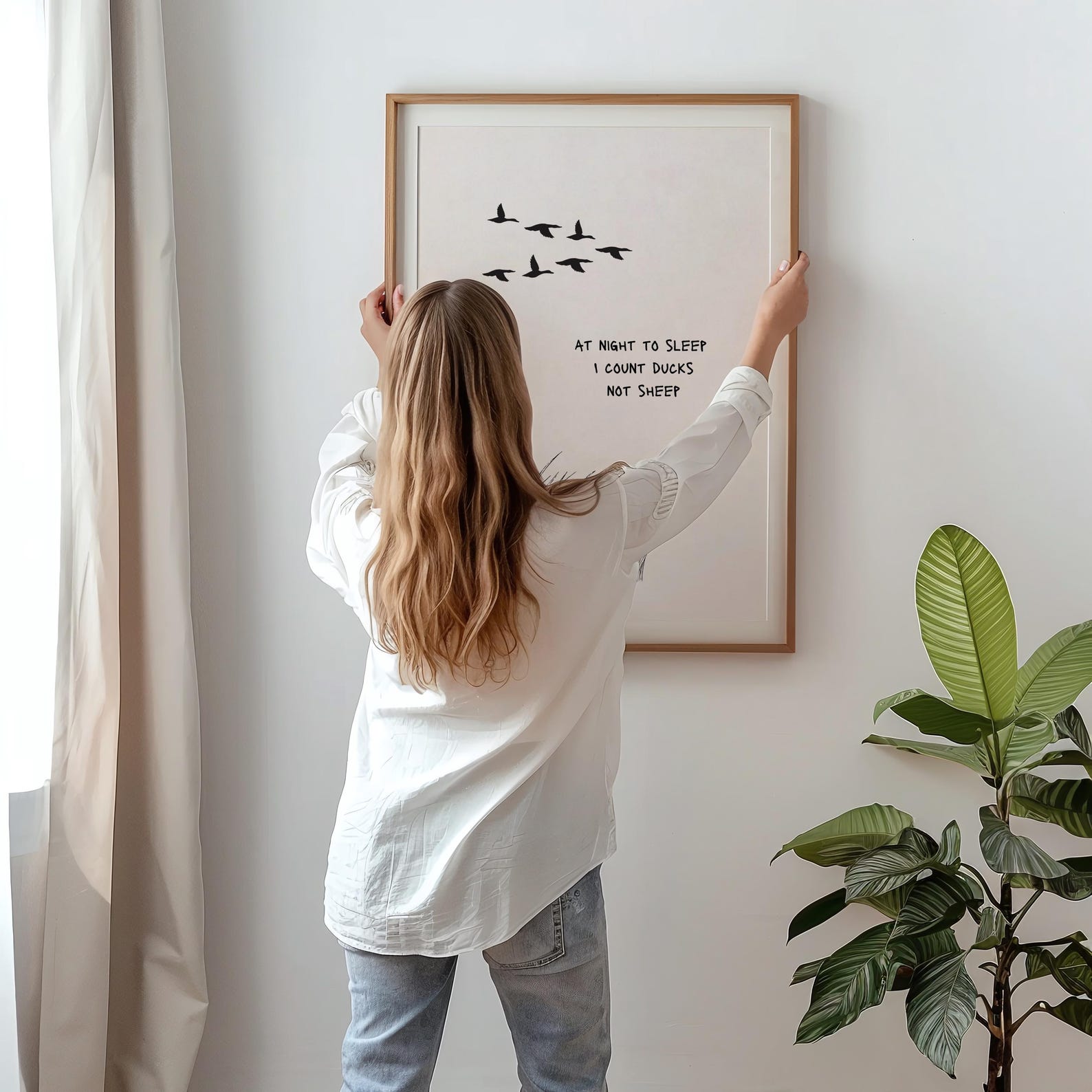 I Count Ducks Not Sheep Wall Art, Duck Nursery Print, Duck Little Boy's ...