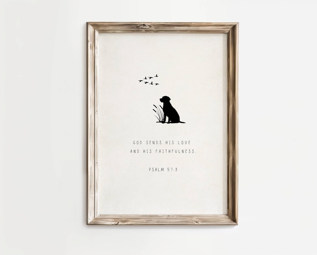 Labrador Wall Art, Dog Bible Verse Print, Lab Hunting Nursery, Duck ...