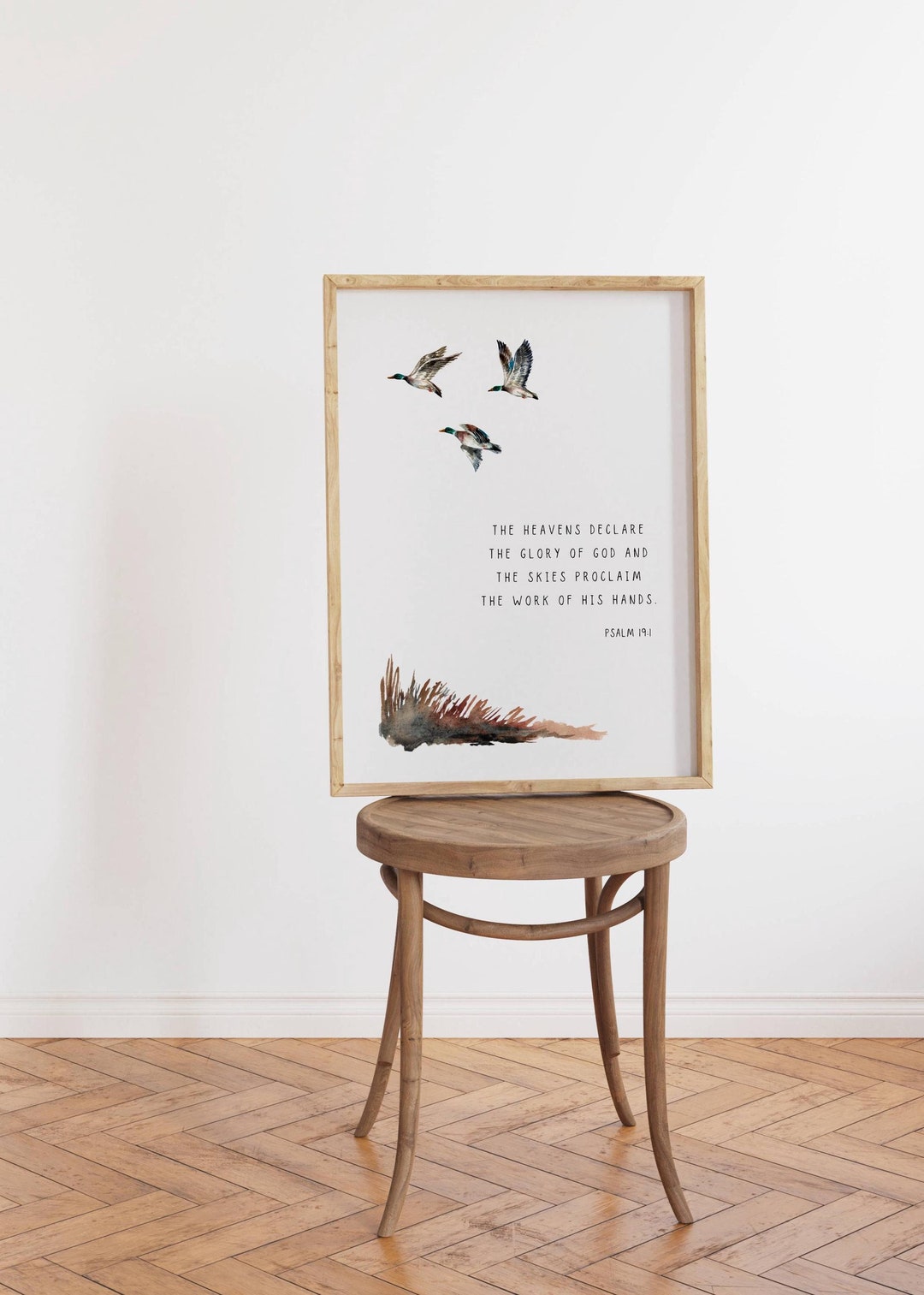 PRINTED Duck Bible Verse Print, Woodland Nursery Art, Little Boy ...