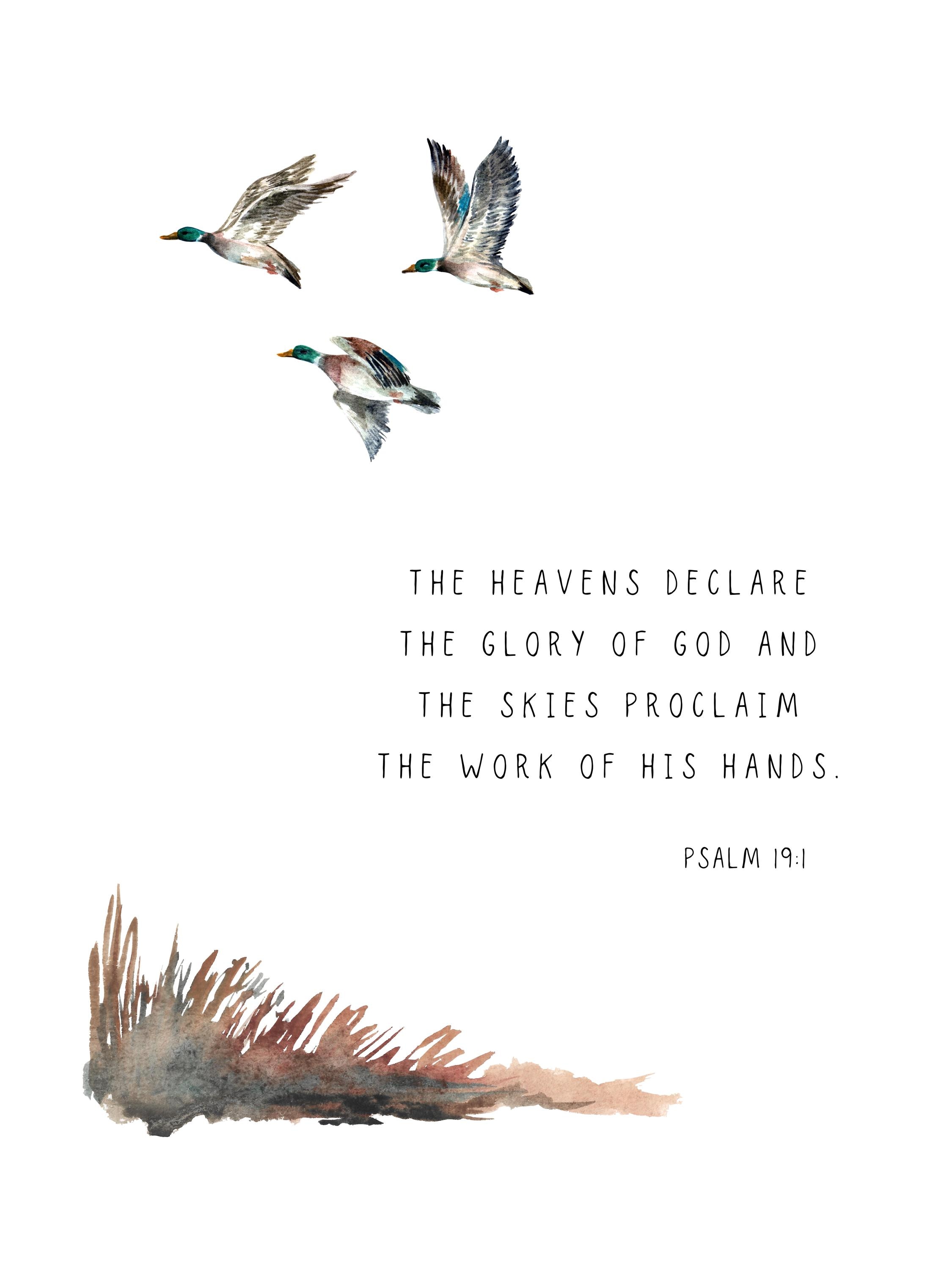 PRINTED Duck Bible Verse Print, Woodland Nursery Art, Little Boy ...