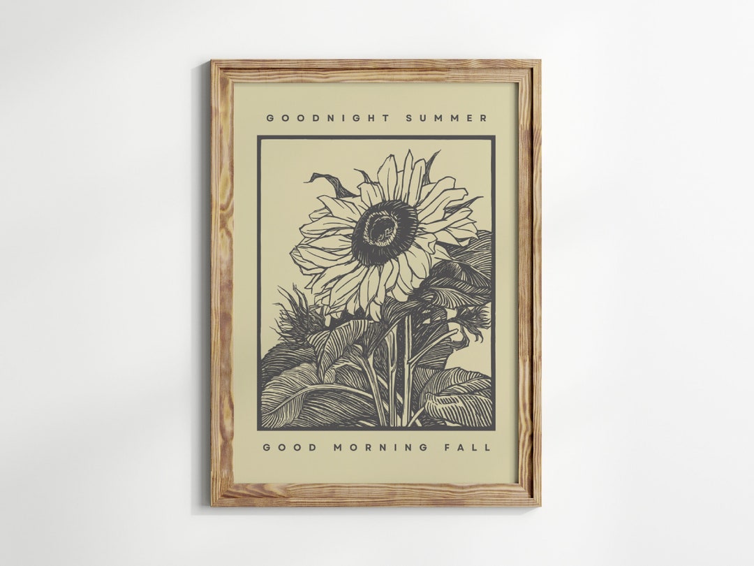 Goodnight Summer Hello Fall Digital Wall Art, Autumn Wall Decor ...