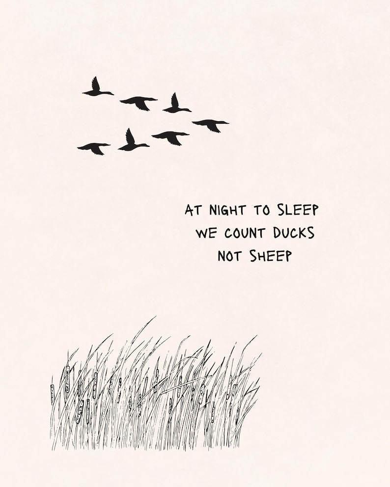 PRINTED We Count Ducks Wall Art, Nursery Mallard Print, Hunting Bedroom ...