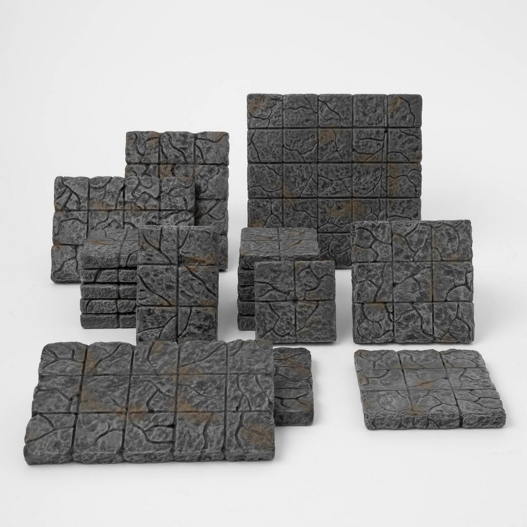Modular 19-piece Dungeon Tile Set Handpainted - Etsy UK