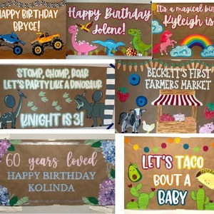 Custom Painted Birthday and Event Banners - Etsy