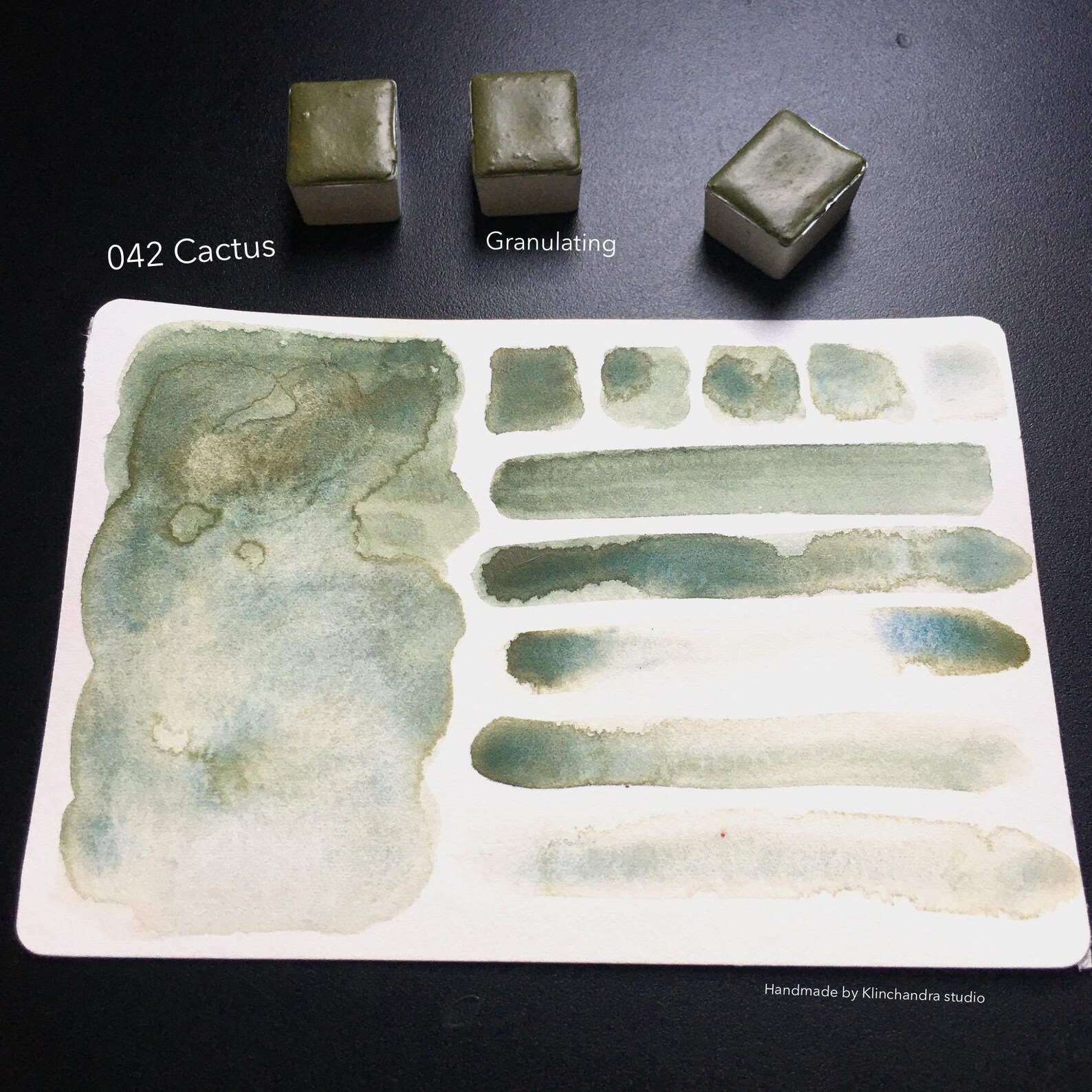Handmade Granulating Watercolor Paint: Cobalt Blue, 042 Cactus Hue ...