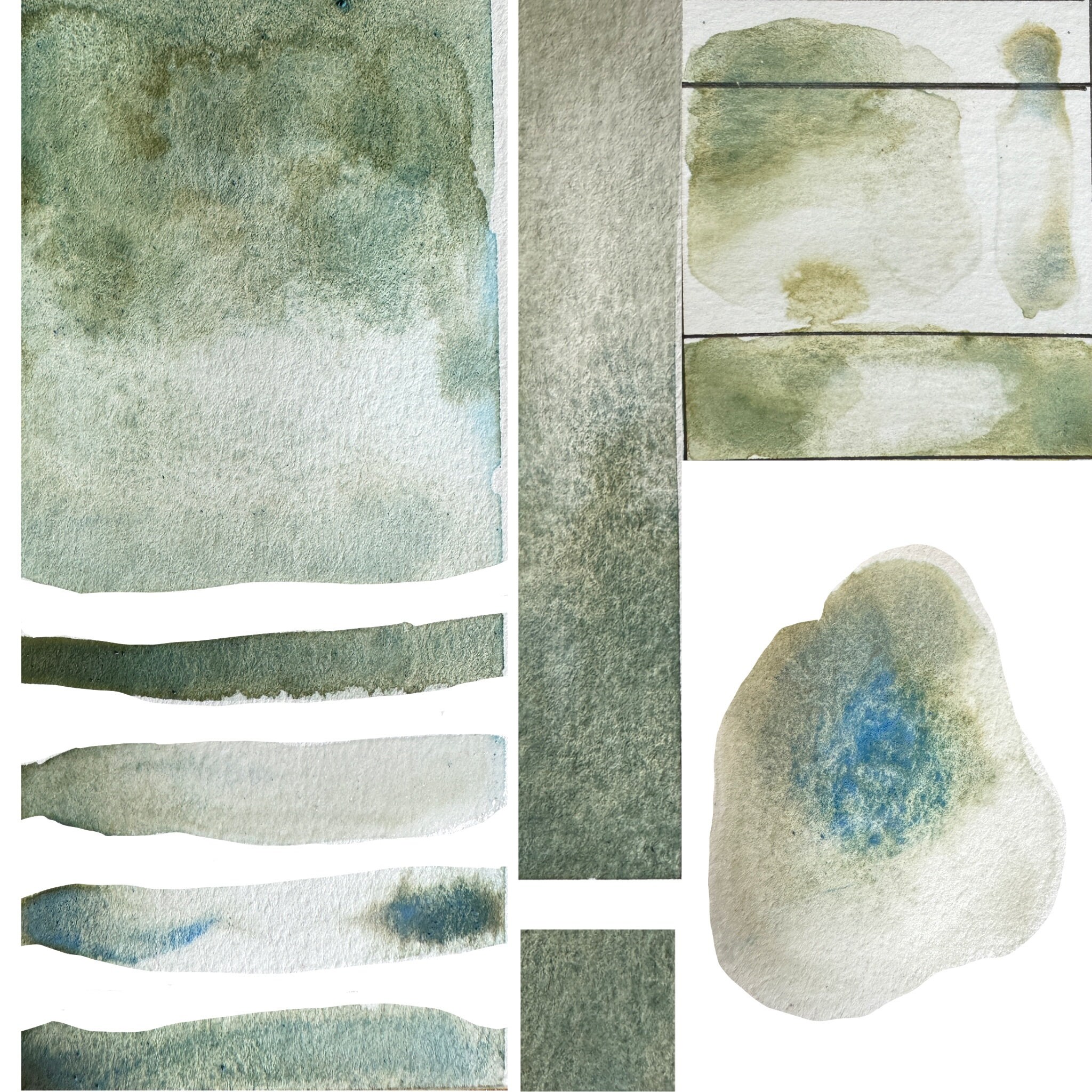 Handmade Granulating Watercolor Paint: Cobalt Blue, 042 Cactus Hue ...