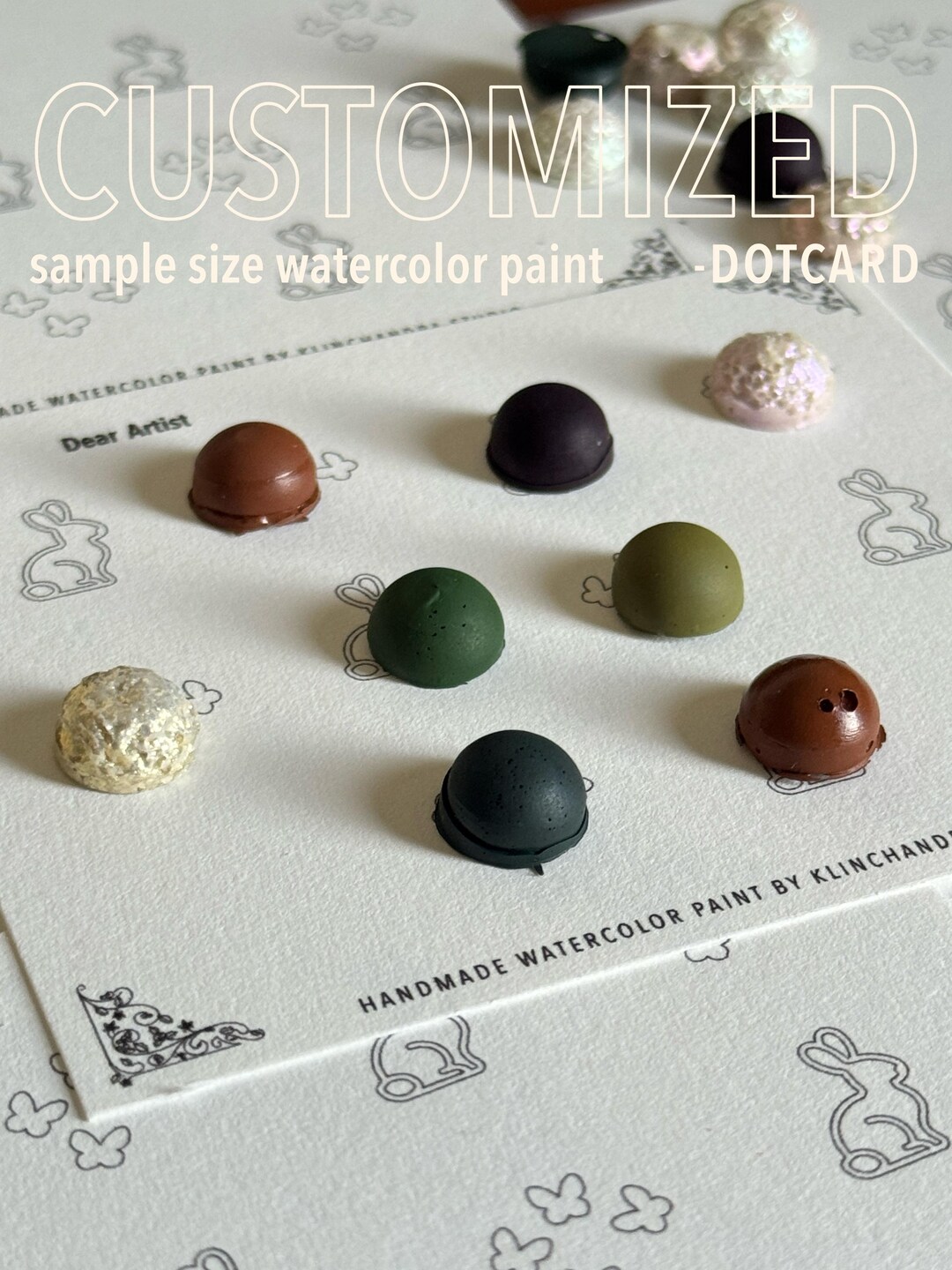 Customized Watercolor Dot Card – 10 Colors | Handcrafted Artist ...