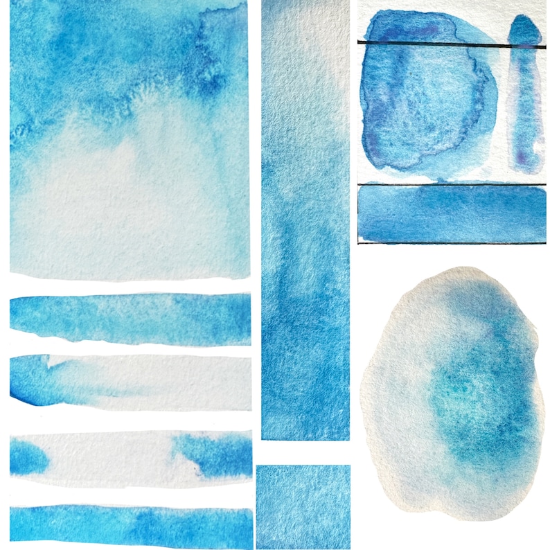 Handmade Watercolor Half Pan: Granulating 043 Blue Soda Artist Paint - Etsy
