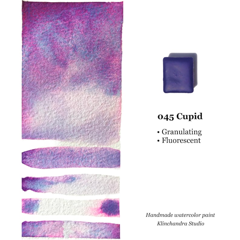 Handmade Granulating Watercolor Paint ,045 Cupid,fluorescent With ...