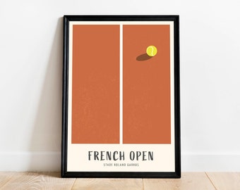 French Open Tennis Poster - Etsy
