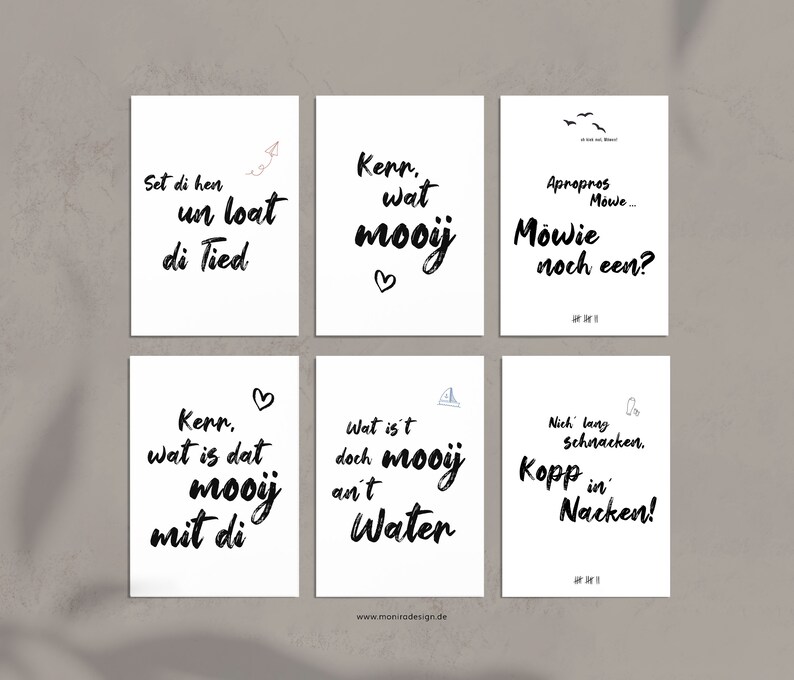 Postkarten 6er Set Plattdeutsche Sprüche / Plattdeutsche - Etsy.de