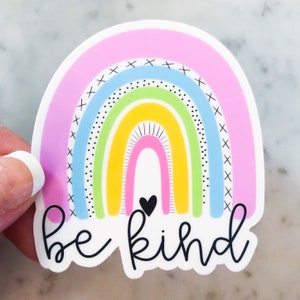 Rainbow Be Kind Sticker - Etsy